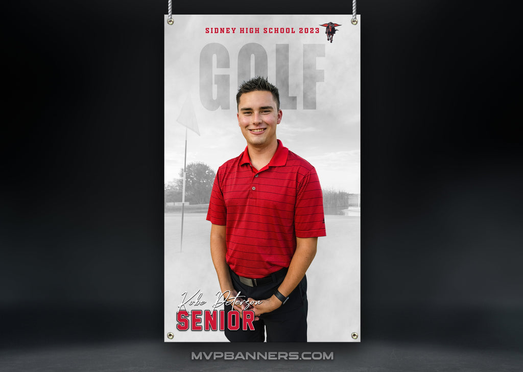 Custom Sports Banner | Senior Night | Golf | Night Time Mist