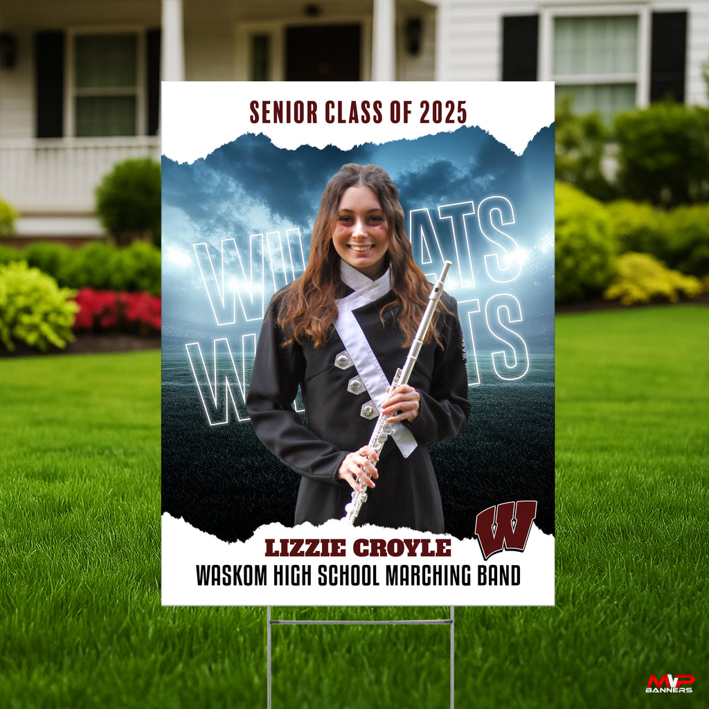 Printed Sports Yard Sign | Senior Night Poster | Band | Color Guard